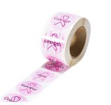 Pink Ribbon Stickers - 50 Pack, 100 Pack or Rolls of 500 and 1000 ...
